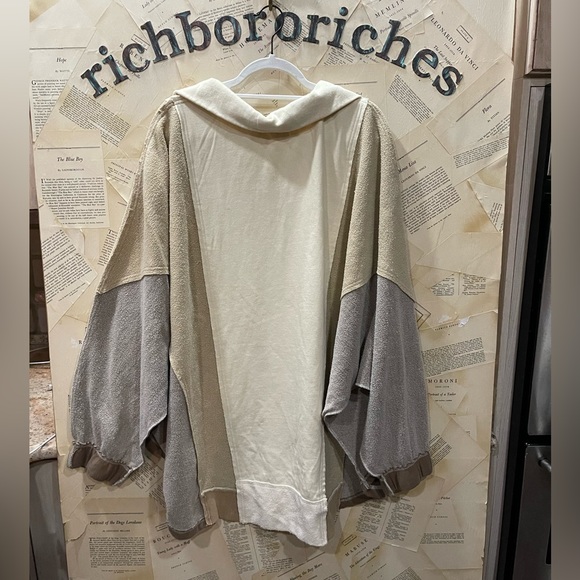 Free People | Tops | Free People Sidewalk Sweatshirt Colorblock Lower ...